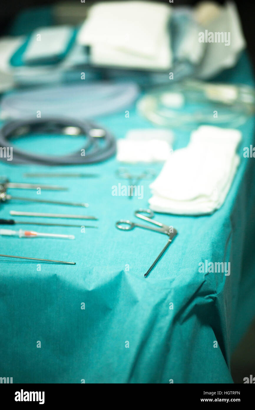 Surgery instrumentation in emergency room operating theater operation ...