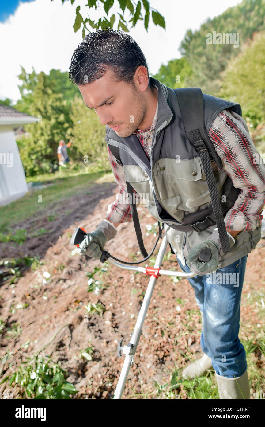 gardener at work Stock Photo - Alamy