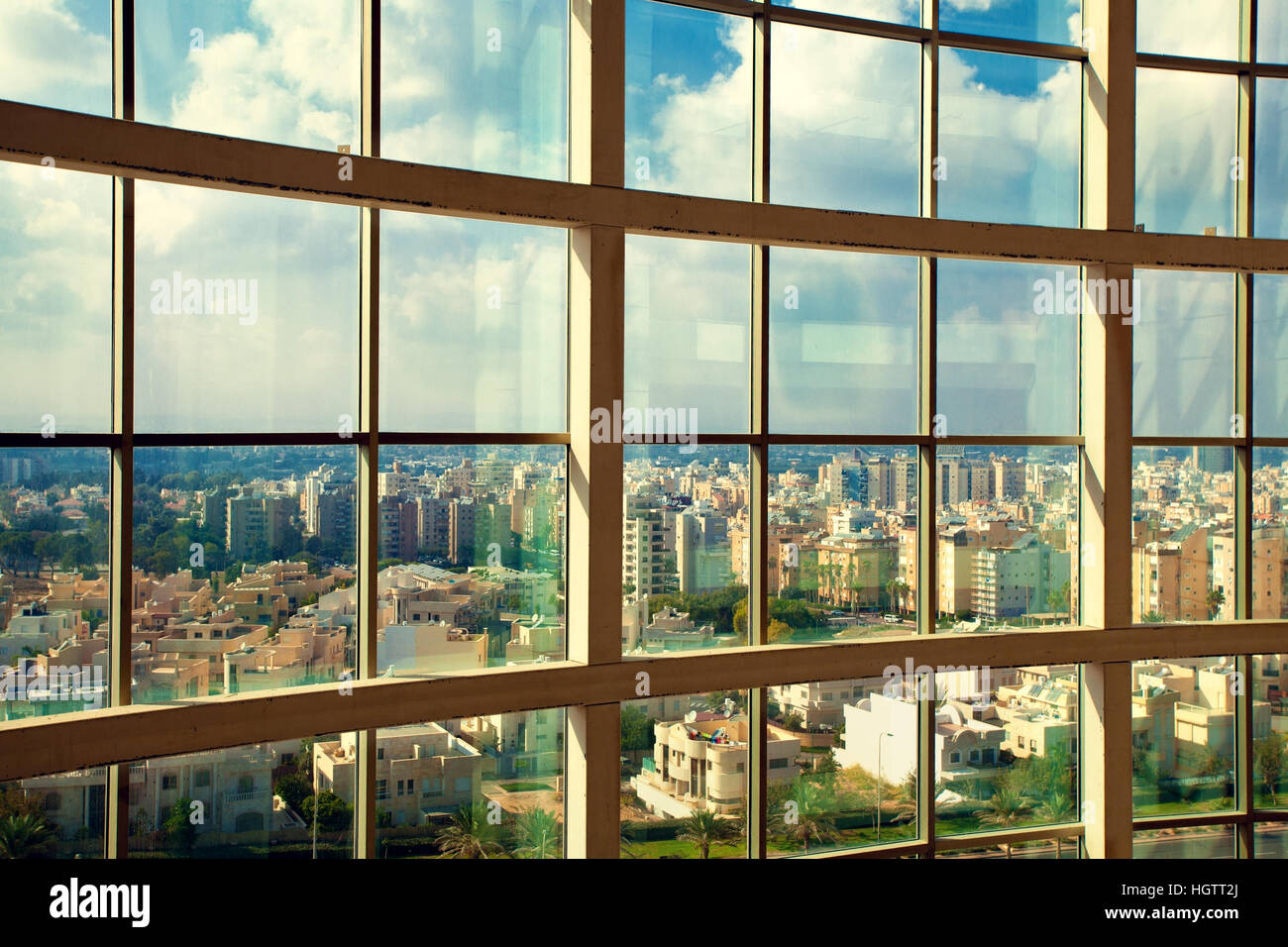 View of Netanya, Israel from high rise window Stock Photo - Alamy