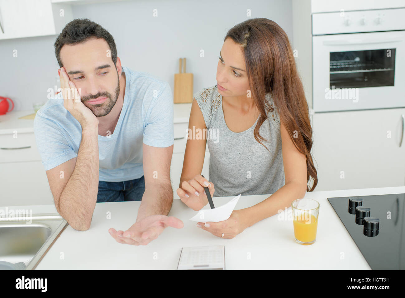 domestic argument between couple Stock Photo - Alamy