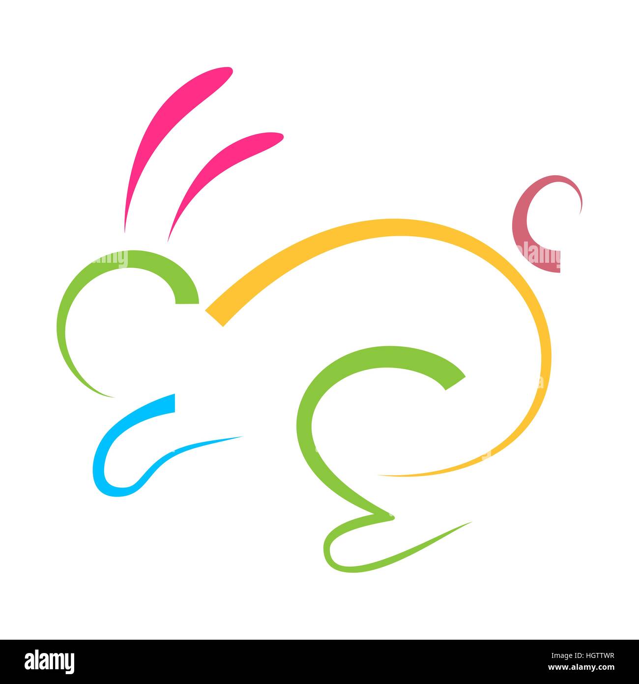 Rabbit logo hi-res stock photography and images - Alamy