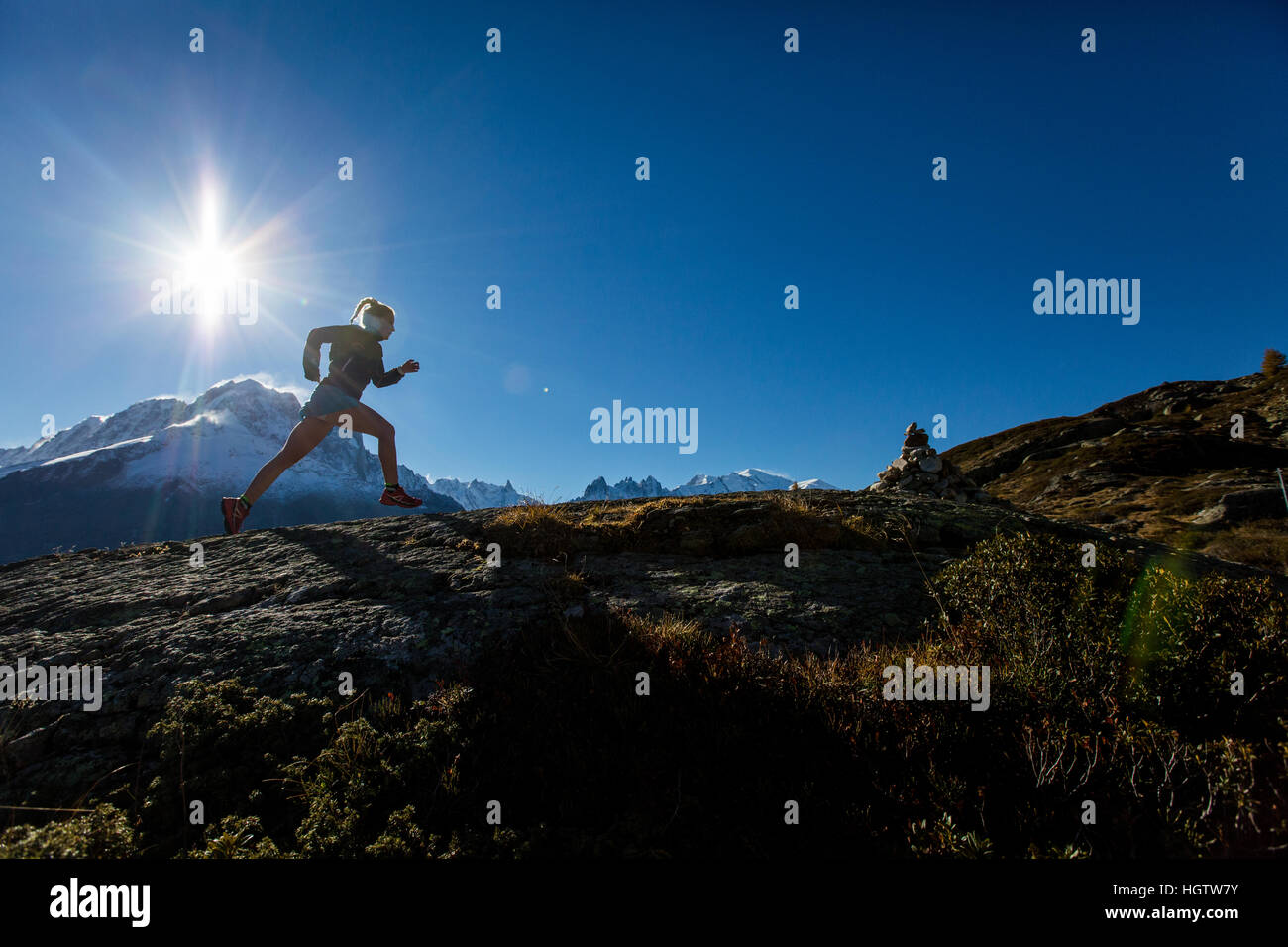 Trail Running, Chamonix, France Stock Photo - Alamy