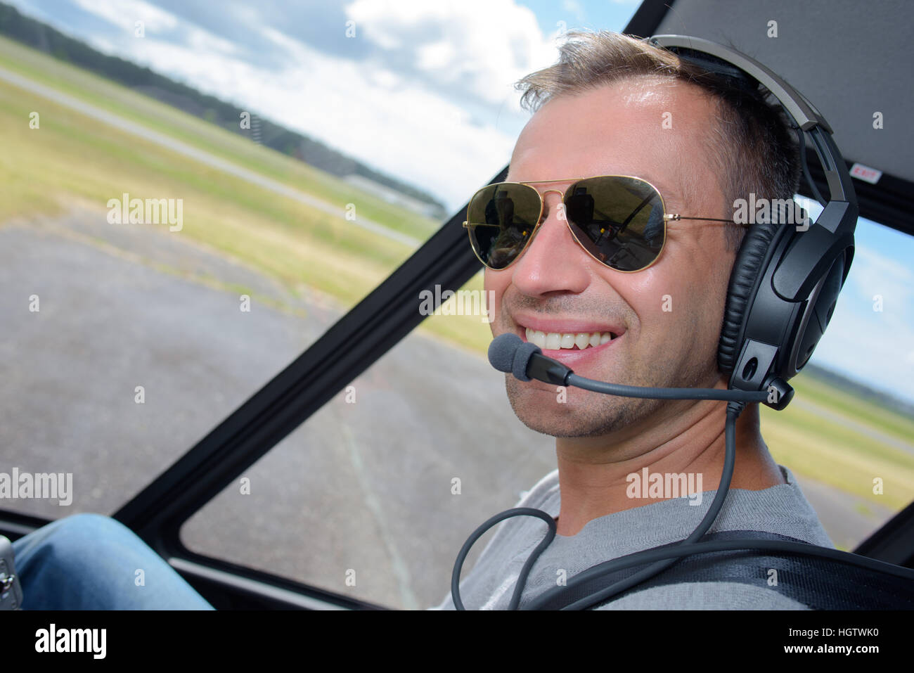 Portrait of pilot Stock Photo - Alamy