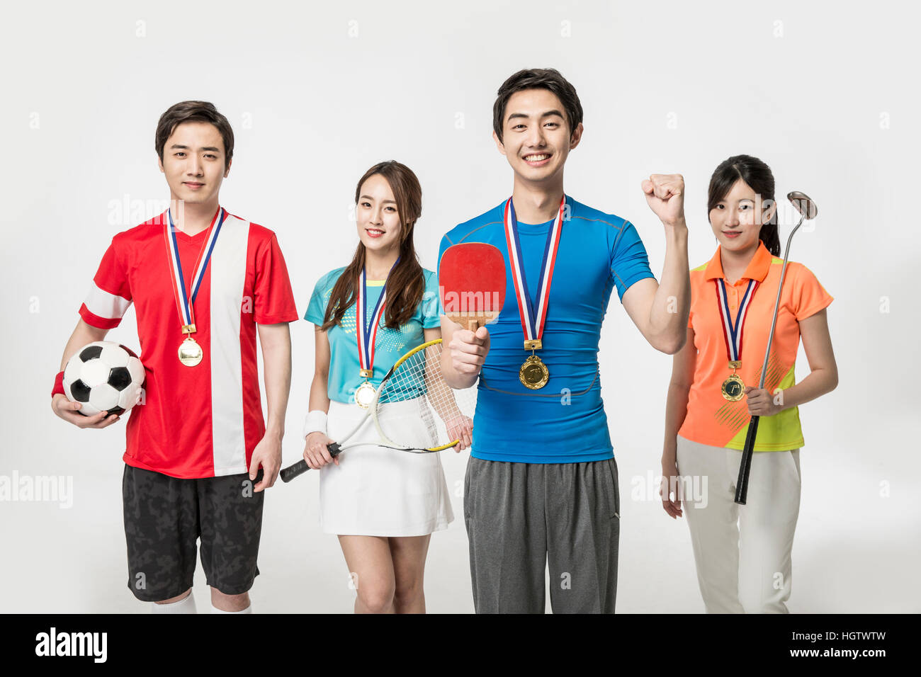 Young smiling korean female badminton hi-res stock photography and ...