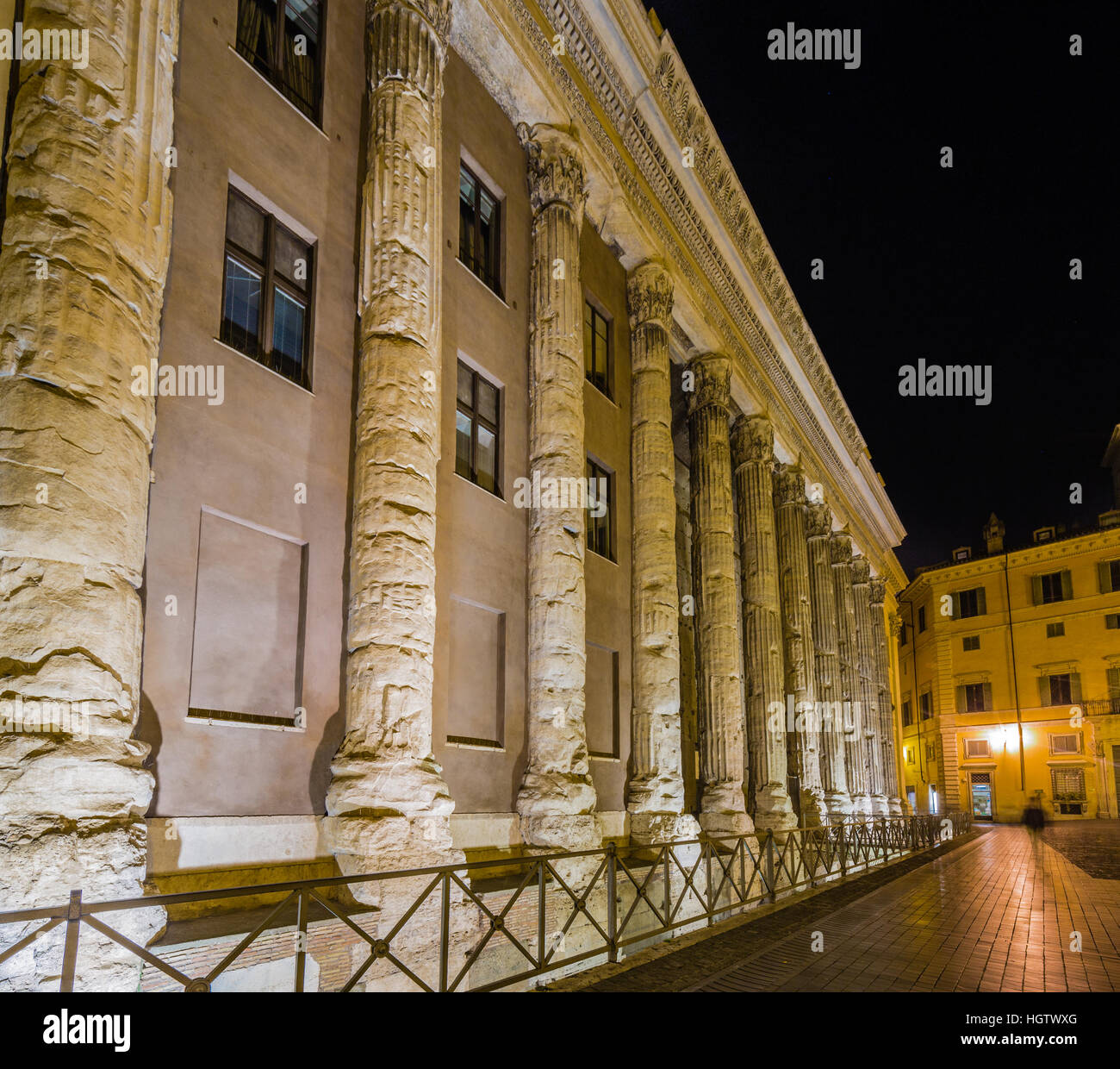 ancient columns on street of Rome Stock Photo - Alamy