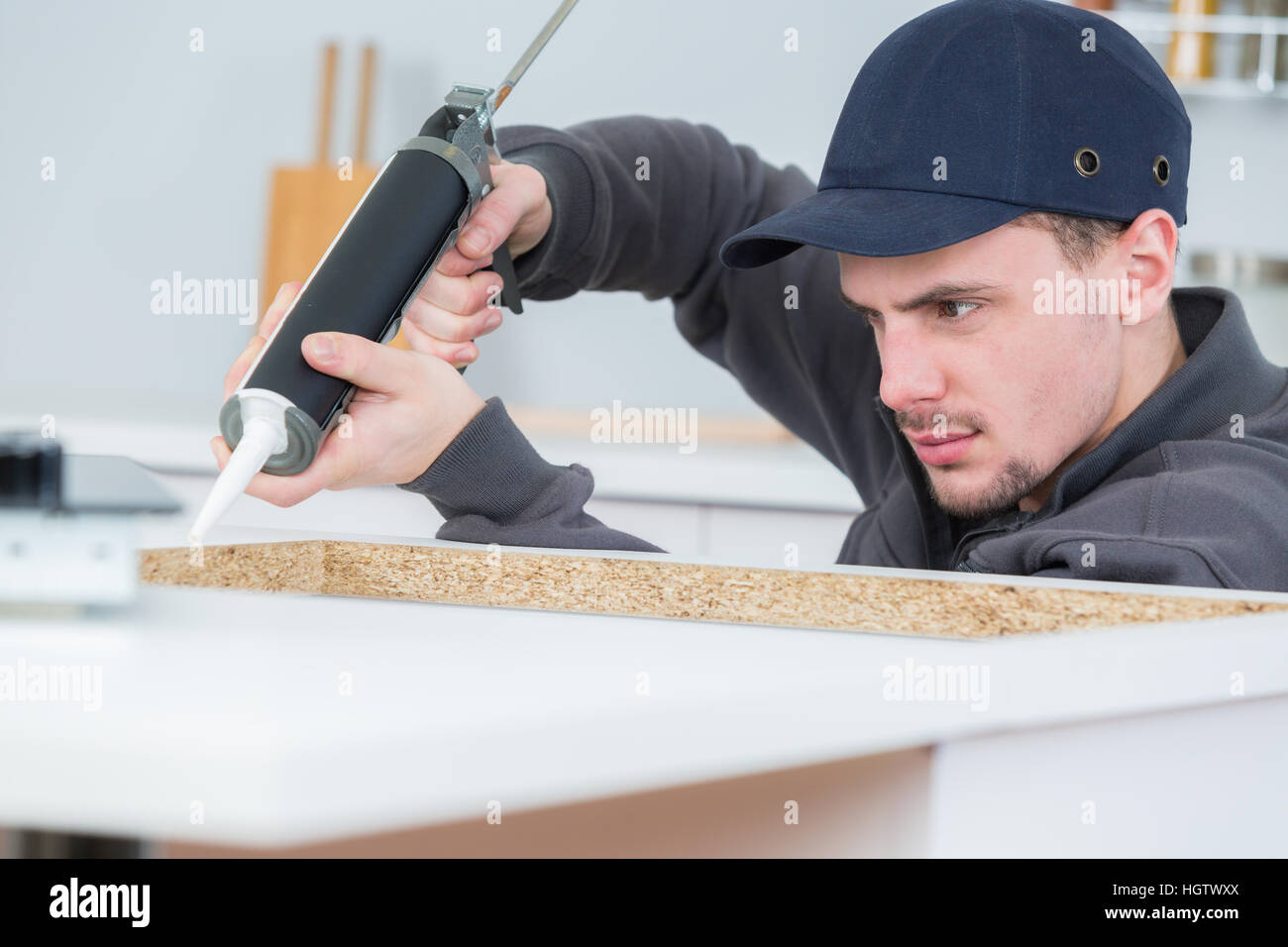 Apply glue wood hi-res stock photography and images - Alamy