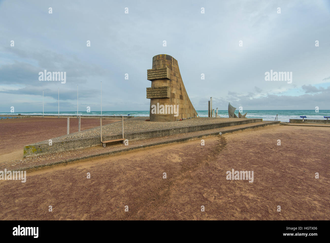 Omaha Beach World War Two Overlord landing Memorial in Normandy,France ...