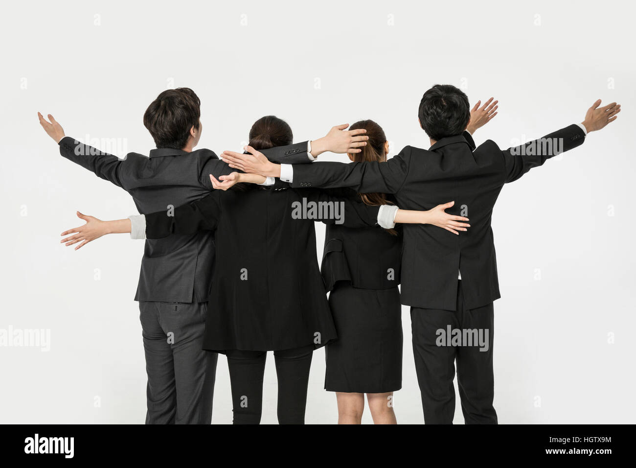 Business people group back hi-res stock photography and images - Alamy