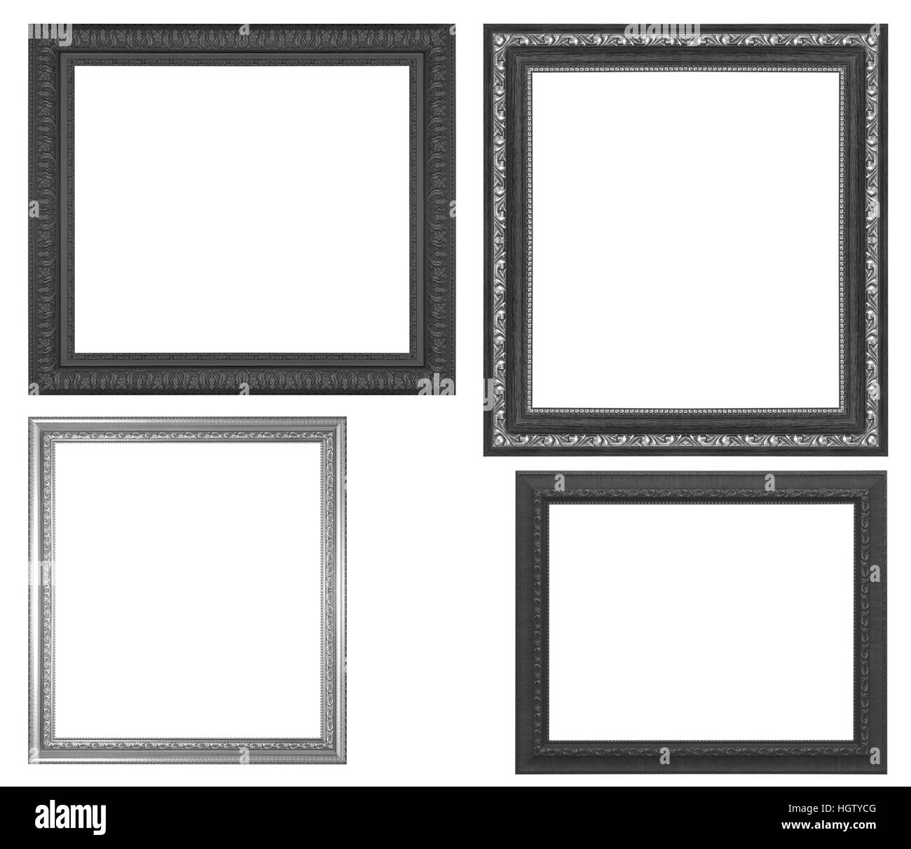 Old Antique Black frame Isolated Decorative Carved Wood Stand Antique ...