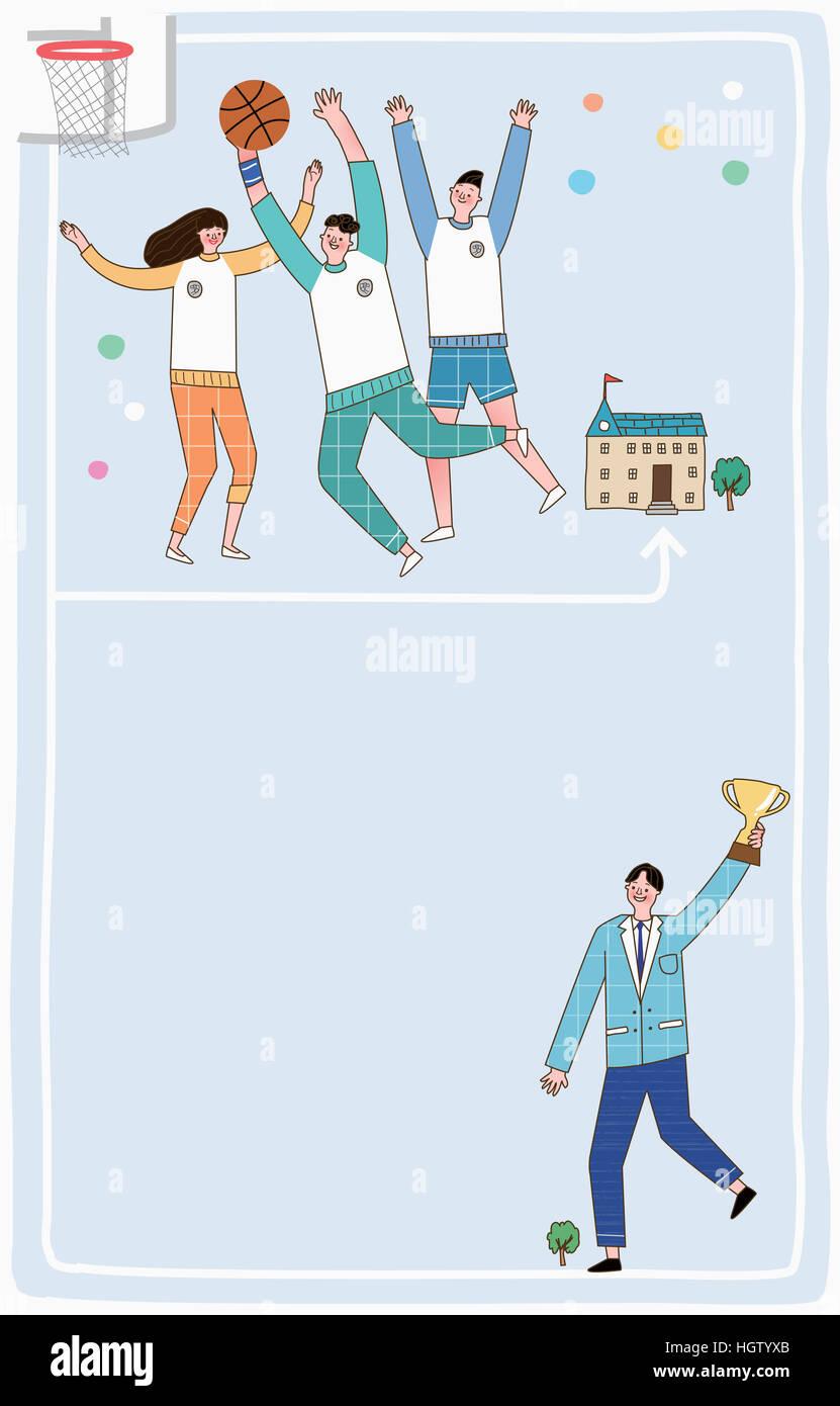 School basketball team winning a trophy Stock Photo - Alamy