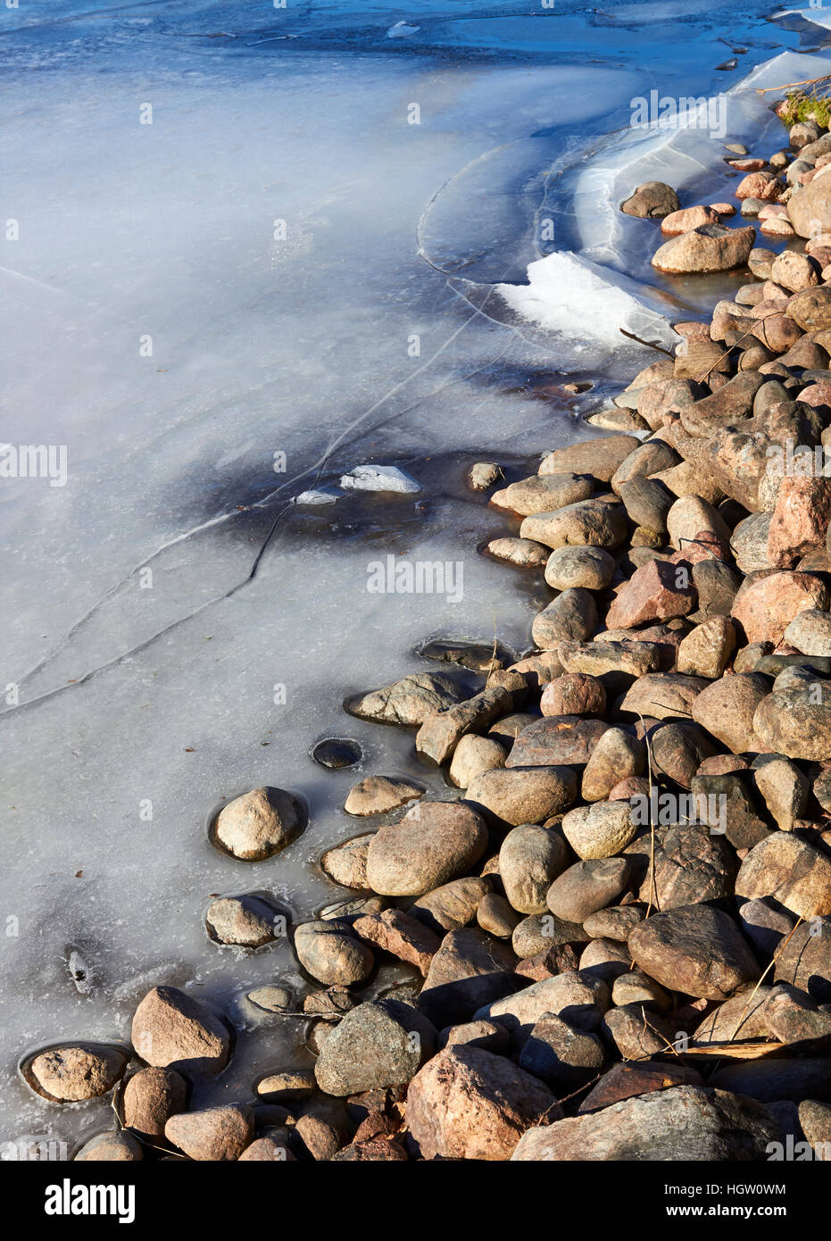 Ice And Stones Stock Photo - Alamy