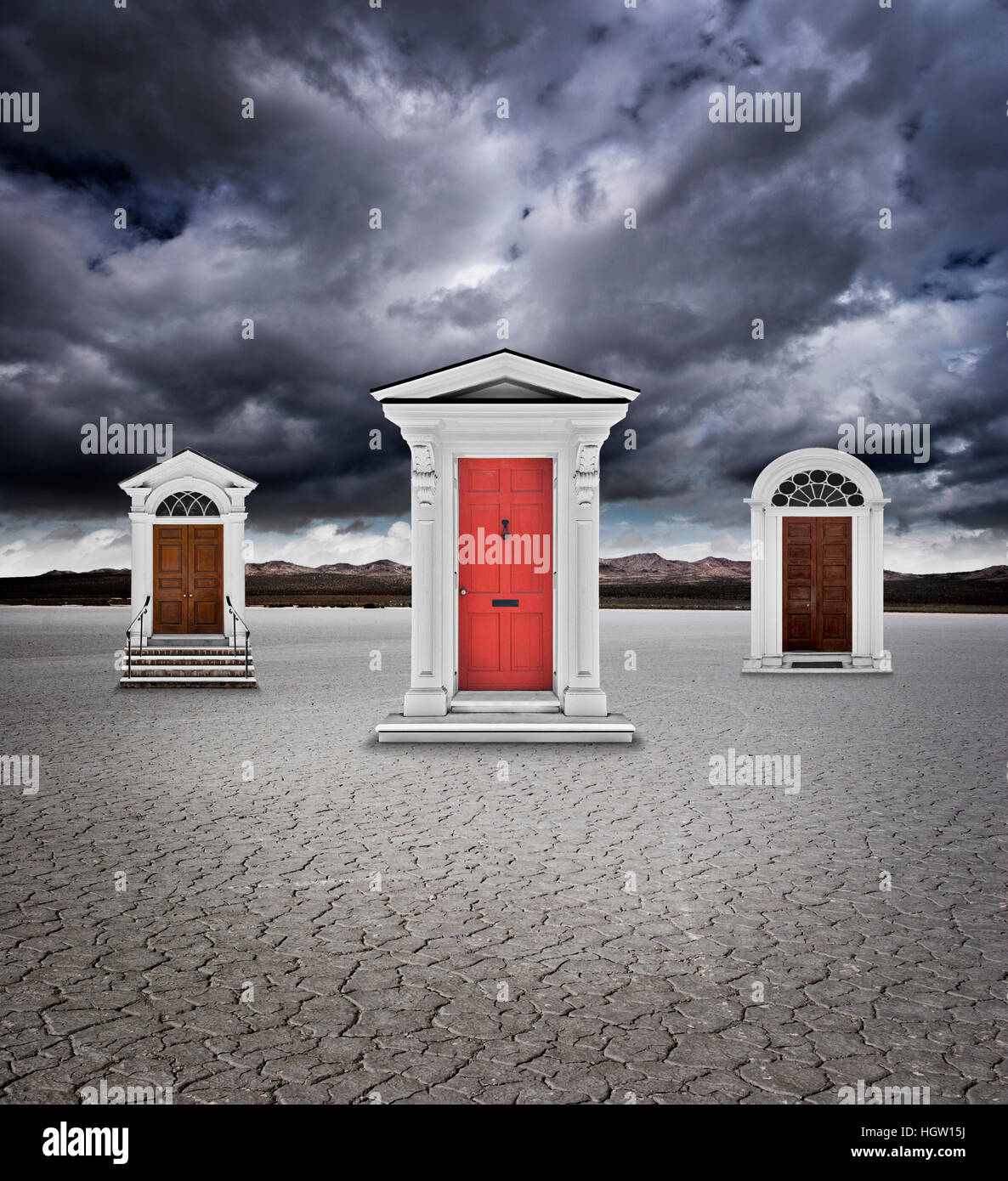 Three doors hi-res stock photography and images - Alamy
