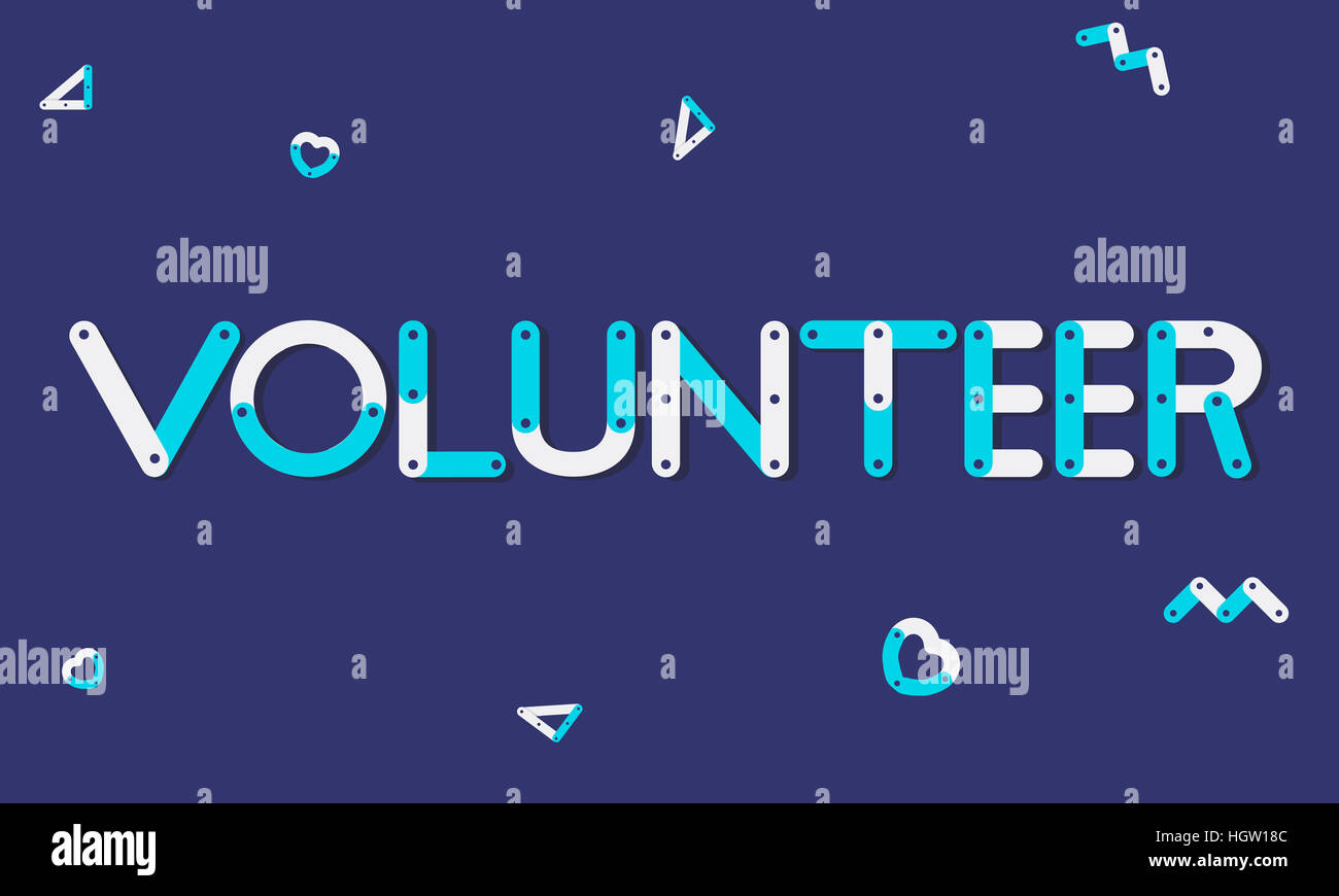 Geometric Font Charity Volunteer Concept Stock Photo - Alamy