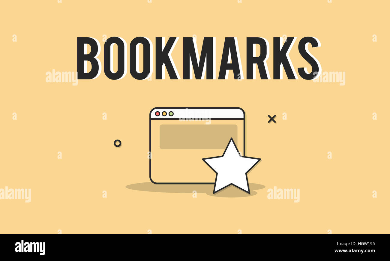 Bookmark Star Web Page Concept Stock Photo - Alamy