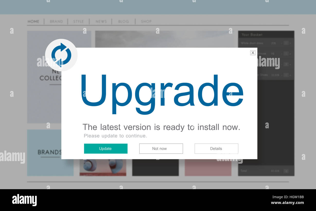 Application Upgrade Icon Concept Stock Photo - Alamy