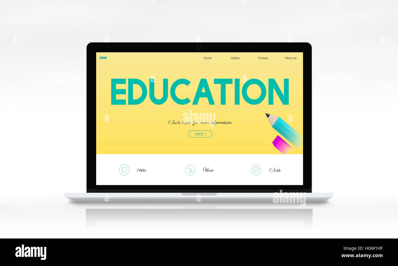 Online Education Interface Concept Stock Photo - Alamy