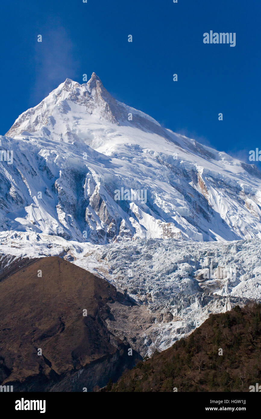Manaslu Peak And Glacier At 26759 Is The 8Th Highest Mountain In The ...