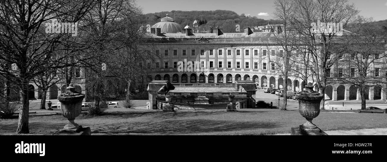 The Crescent buildings and the Slopes Gardens, in the market town of ...