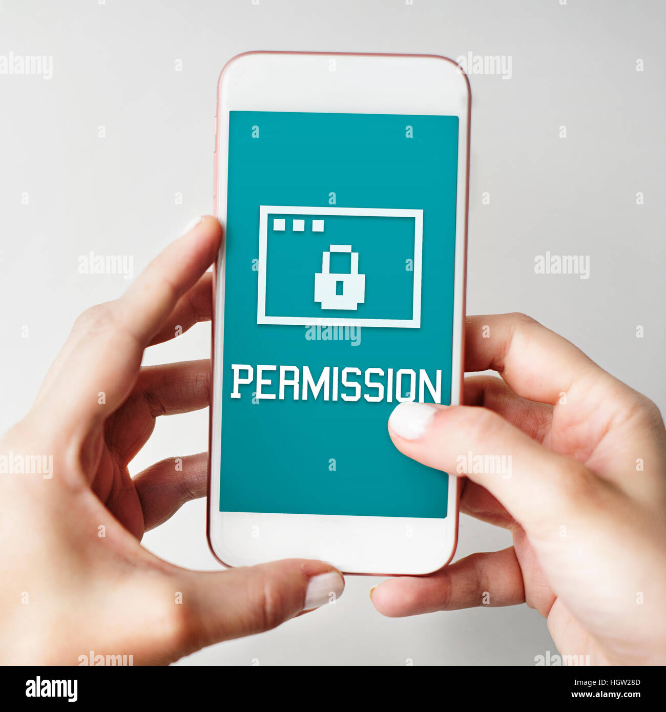 Permission Privacy Protection Security Concept Stock Photo - Alamy