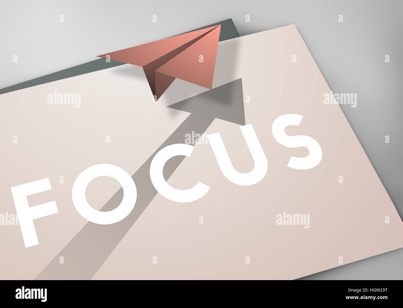 Focus Paper Airplane Concentration Goals Target Concept Stock Photo - Alamy