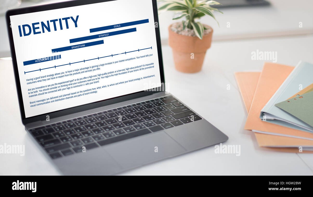 Identity Design Creation Advertising Concept Stock Photo - Alamy