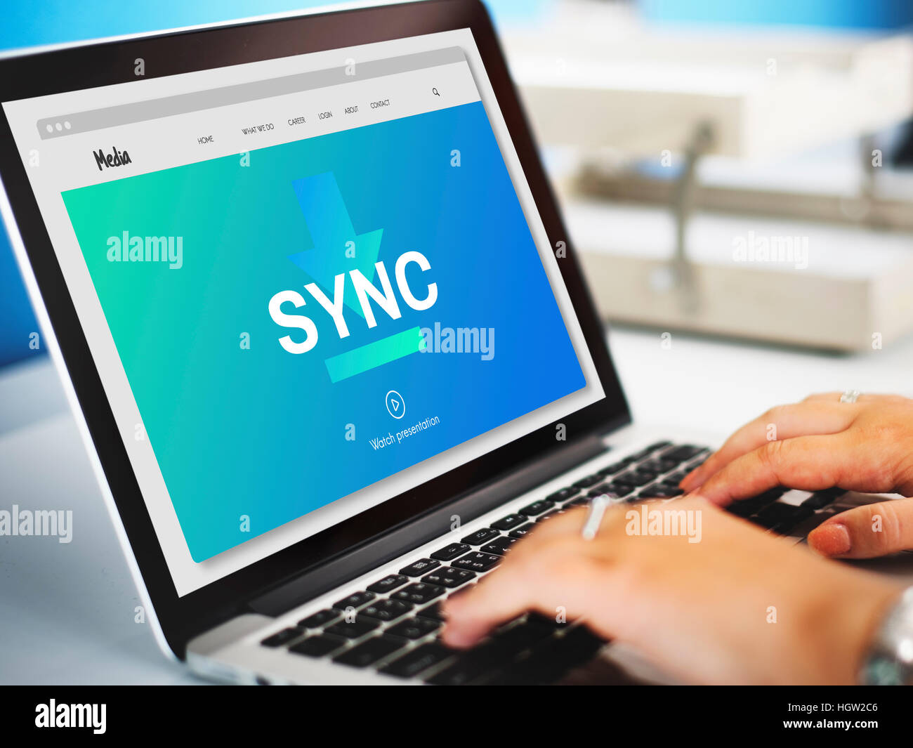 Data Storage Sync Technology Concept Stock Photo - Alamy