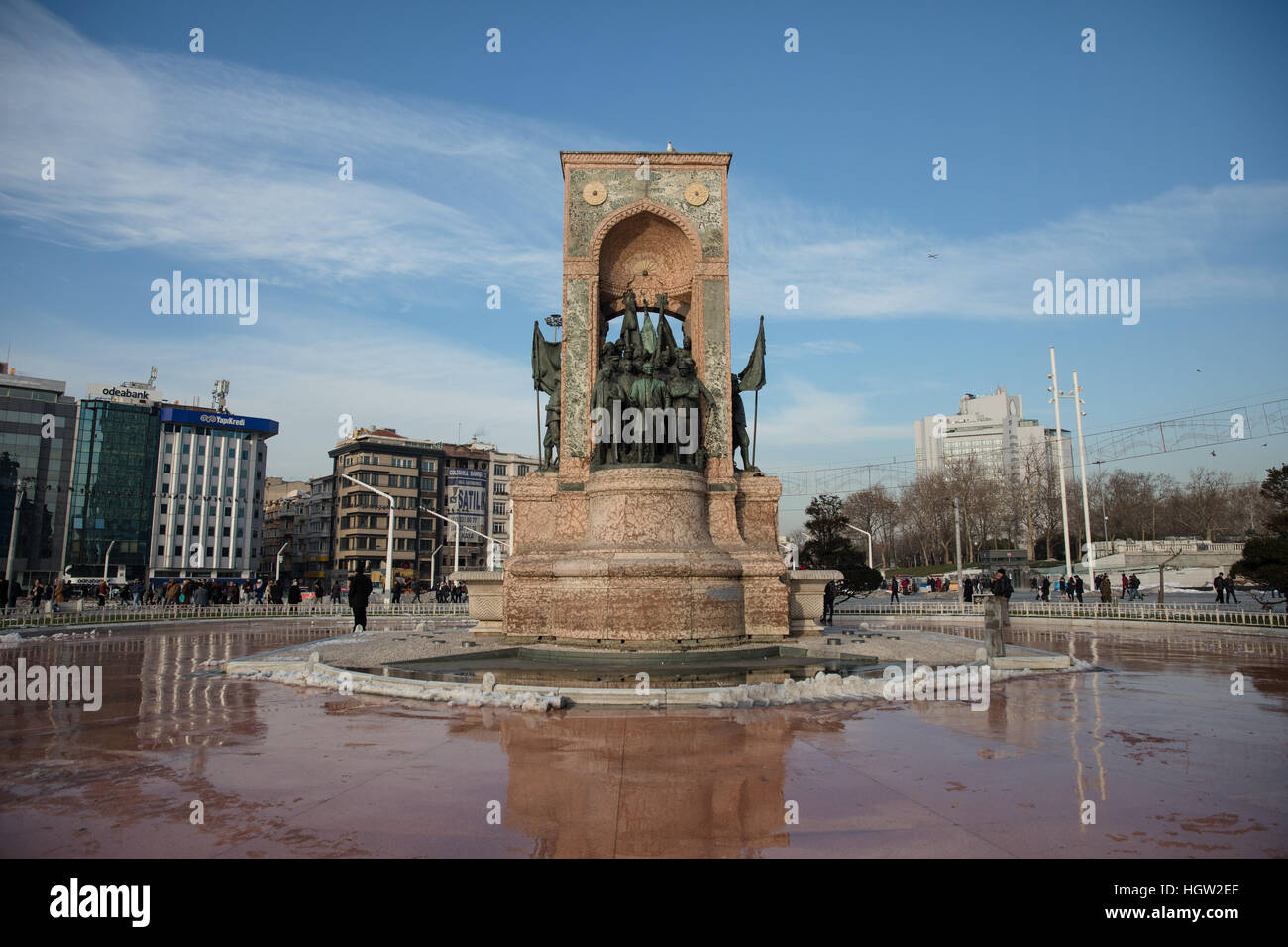 The Republic Monument in Taksim Square, Istanbul, which commemorates ...