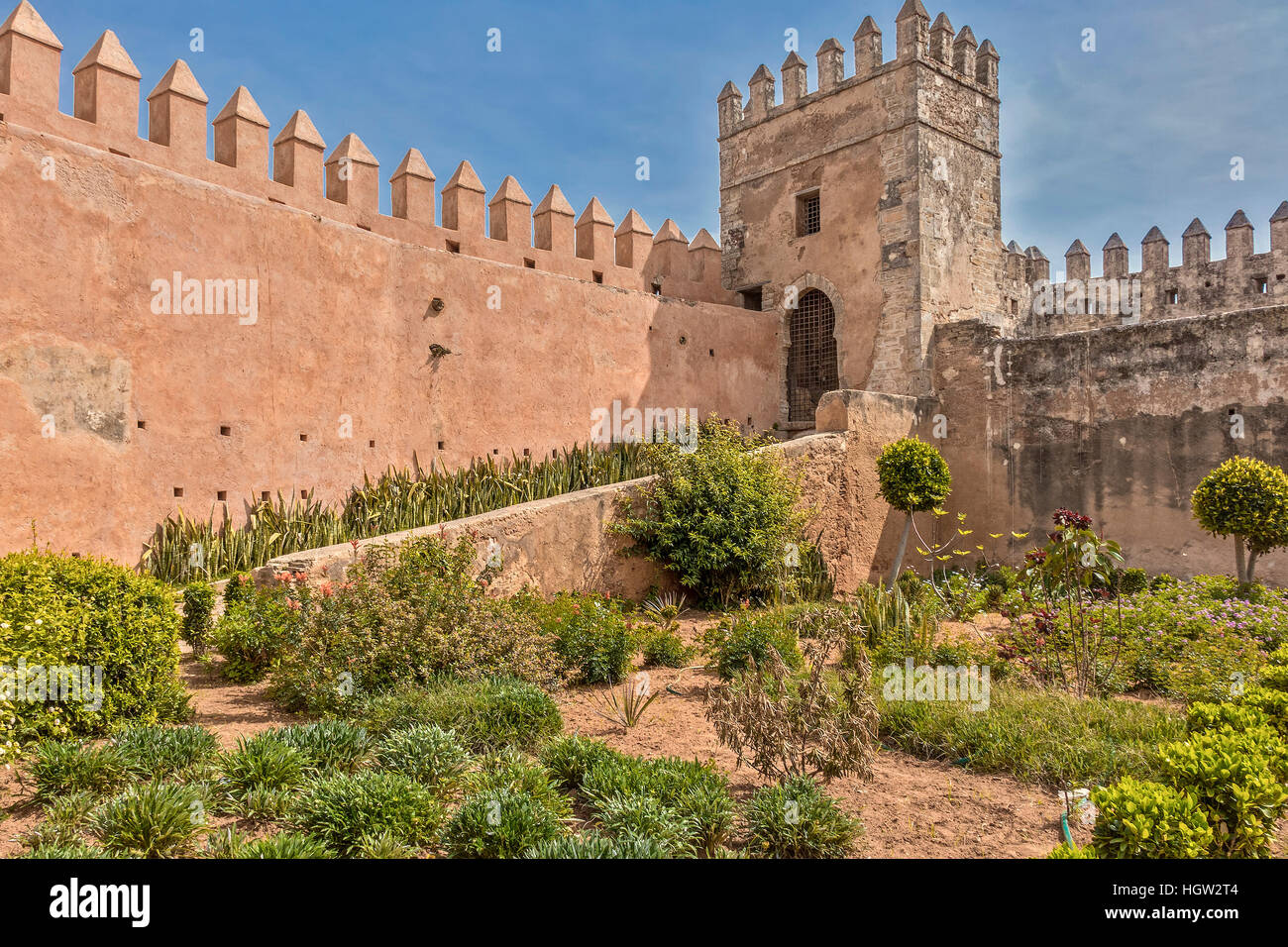 The Garden Of The Kasbah of Oudayas Rabat Morocco Stock Photo - Alamy