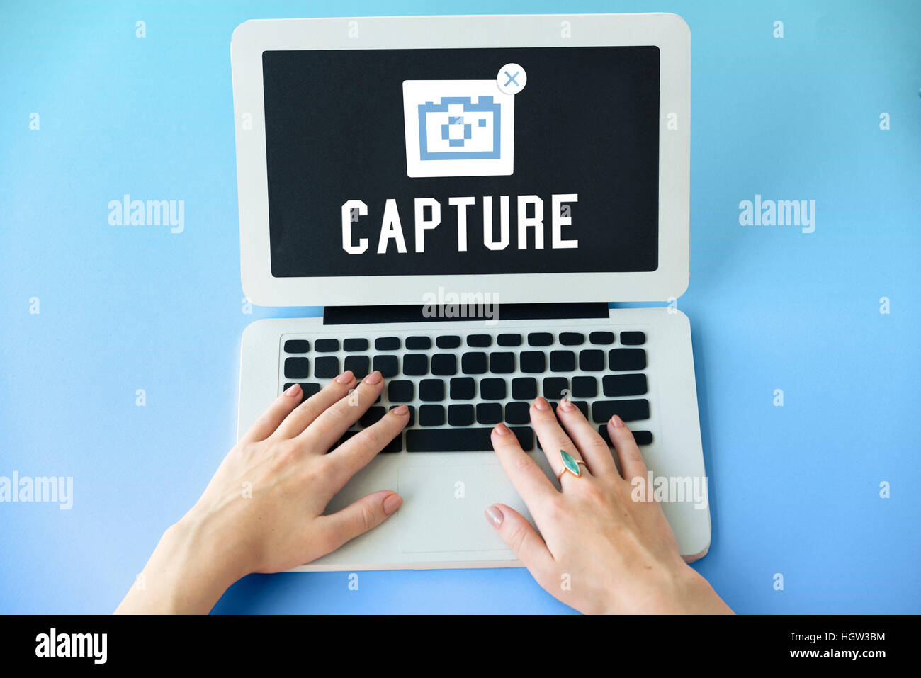 Capture Photographer Camera Icon Graphic Concept Stock Photo - Alamy