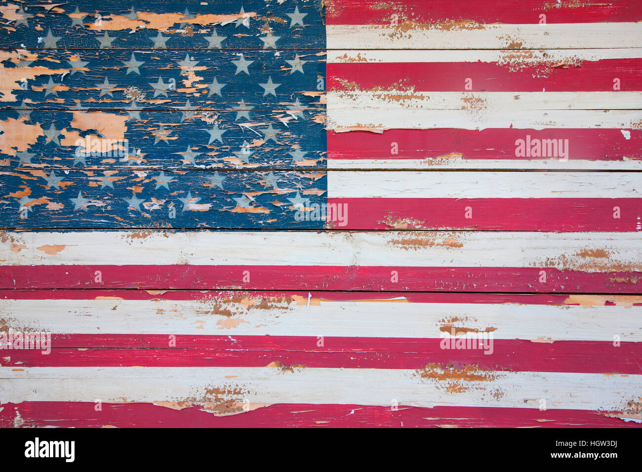 Distressed American Flag Is Displayed In Antique Store Stock Photo - Alamy