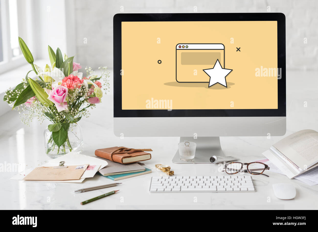 Bookmarks Favorite Internet Social Media Concept Stock Photo - Alamy