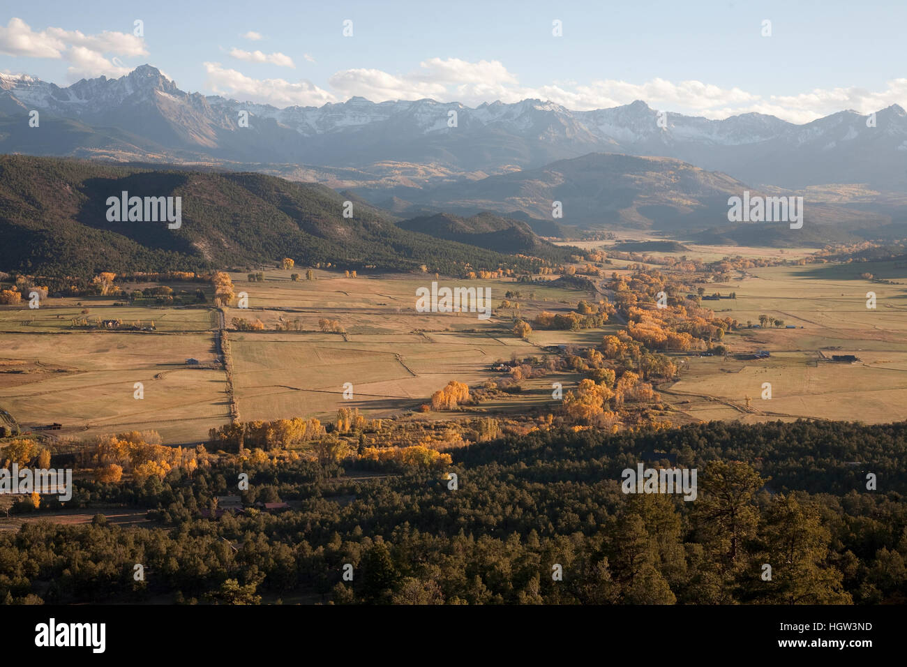 Valley View Of San Juan Mountains Looking Toward Telluride Colorado ...