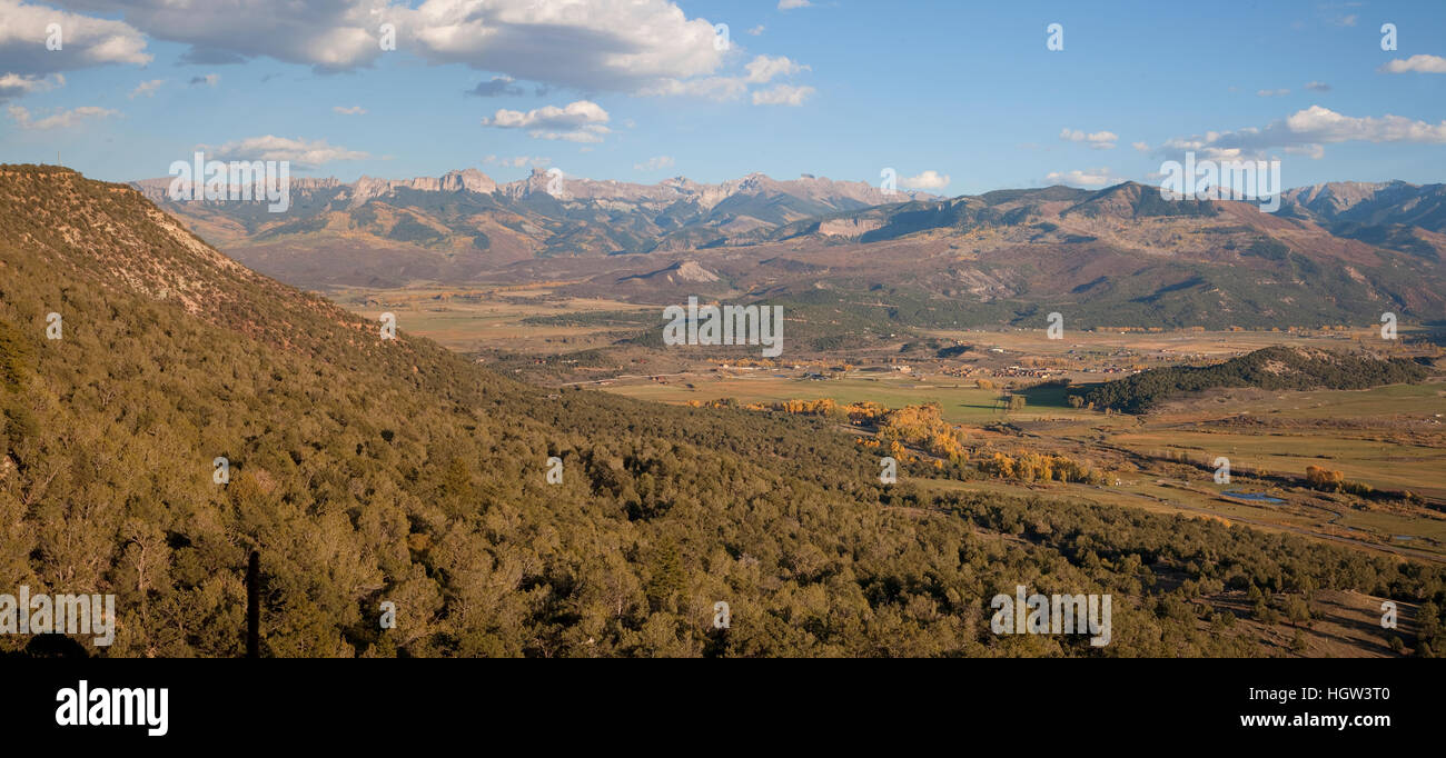Panoramic Aerial View Of San Juan Mountains, Near Ridgeway, Colorado ...
