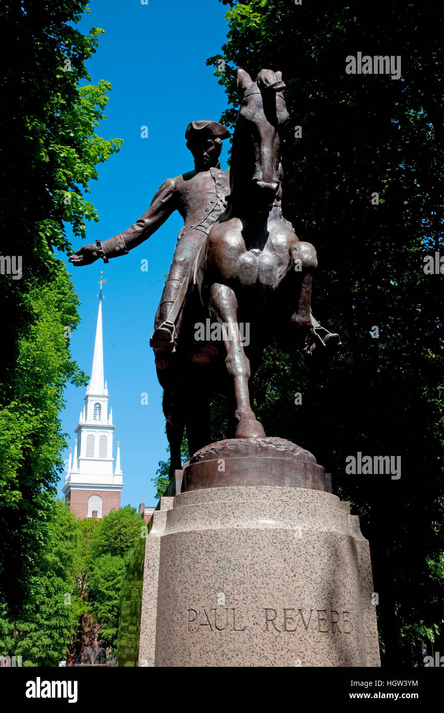 Paul Revere On A Horse Statue