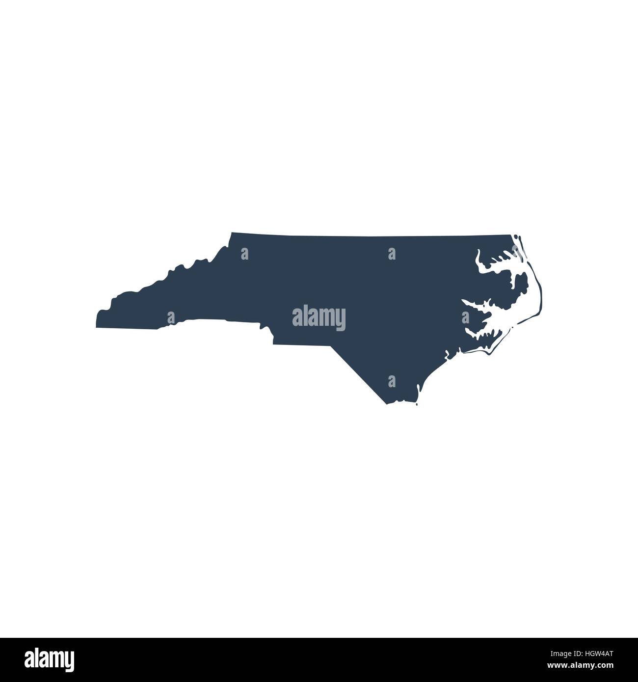 map of the U.S. state North Carolina Stock Vector Image & Art - Alamy
