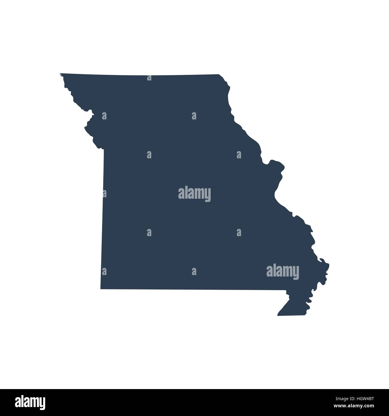 map of the U.S. state Missouri vector illustration Stock Vector Image ...