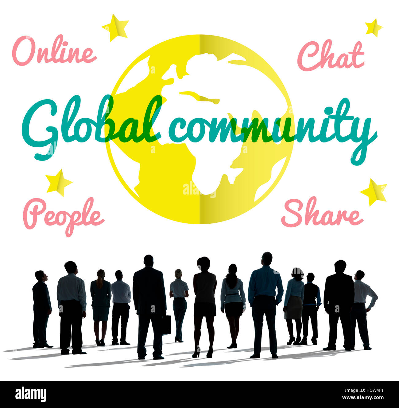 Global Community Communication Message Concept Stock Photo - Alamy