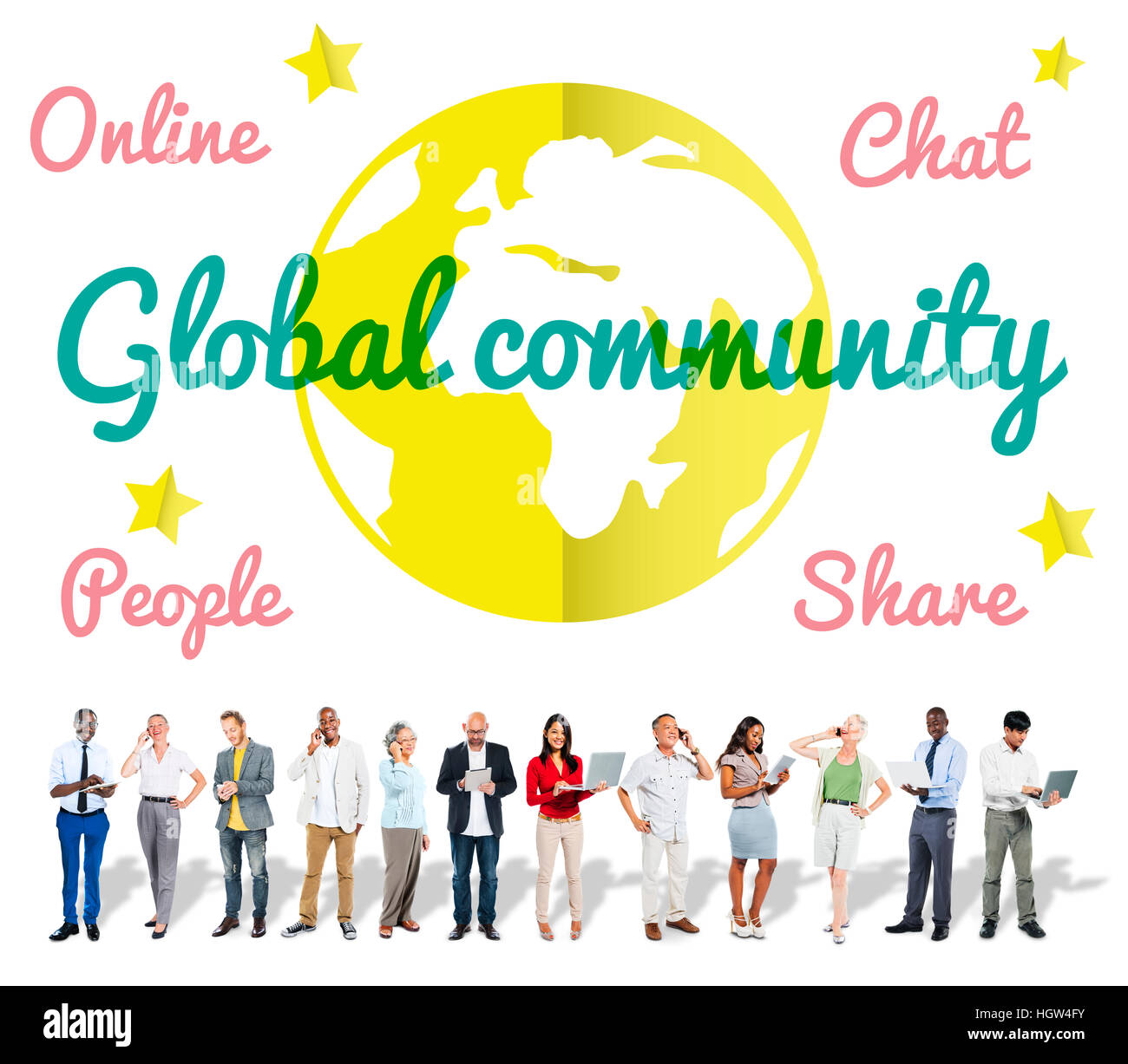Global Community Communication Message Concept Stock Photo - Alamy