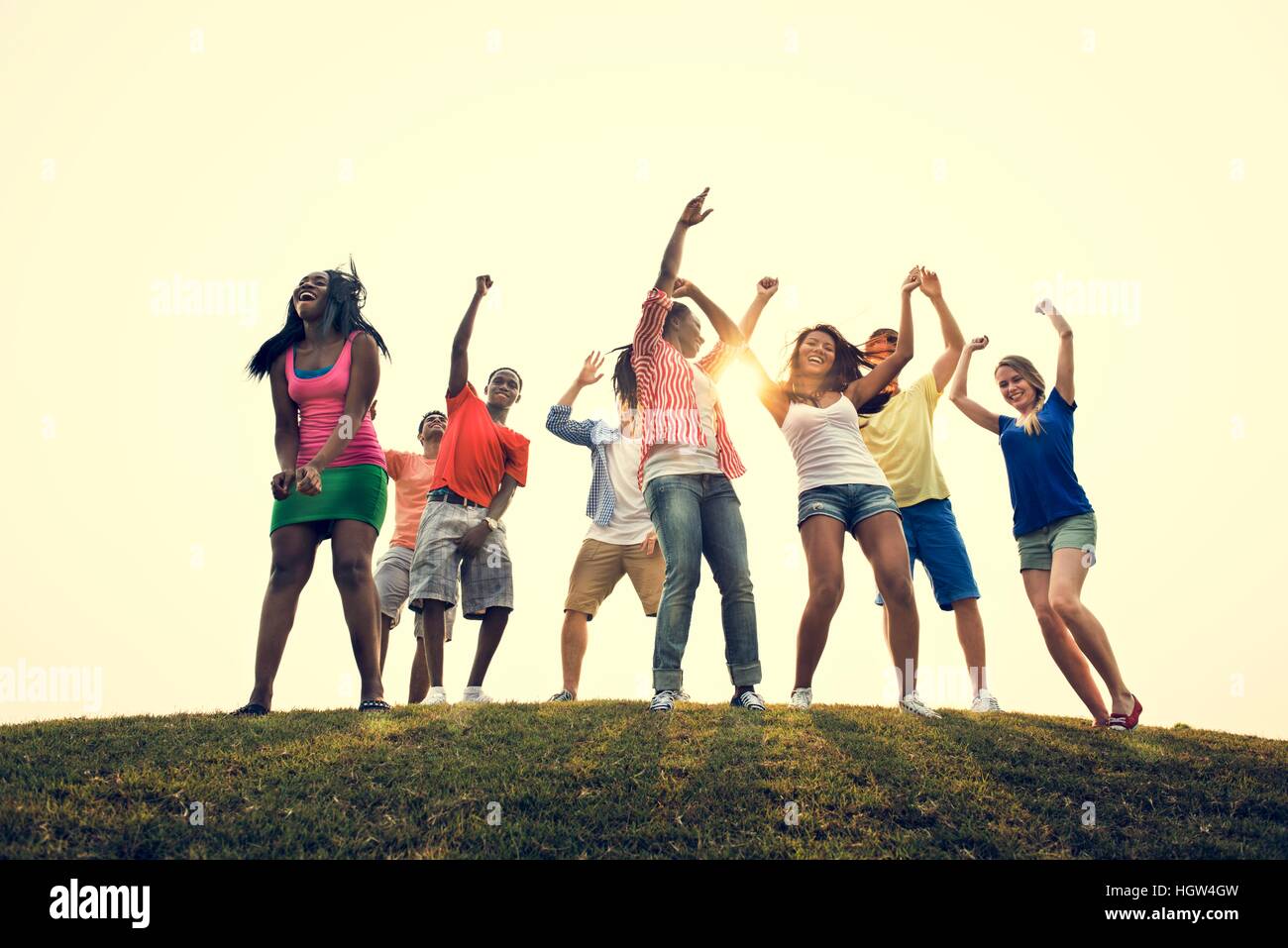 Friends Hanging Out Together Concept Stock Photo - Alamy