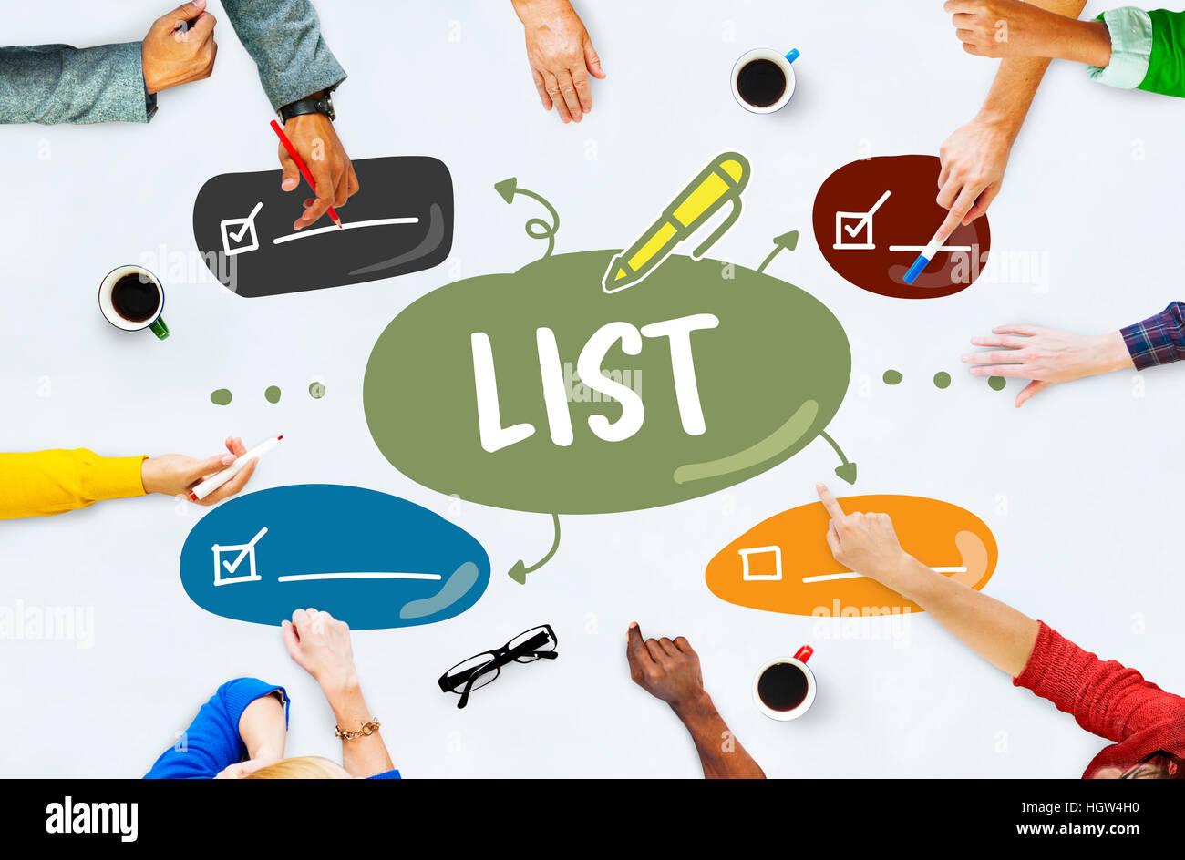 Plan Task Memo List Concept Stock Photo - Alamy