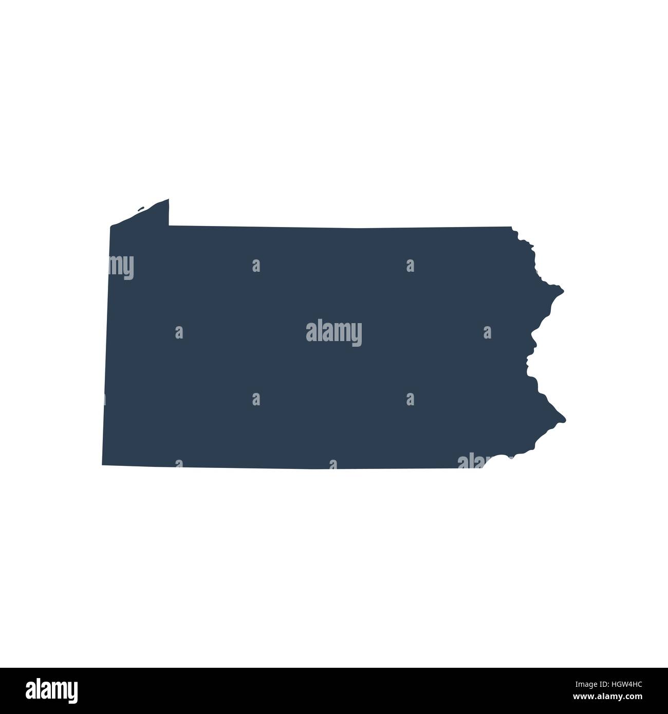 Us state pennsylvania map Stock Vector Images - Alamy