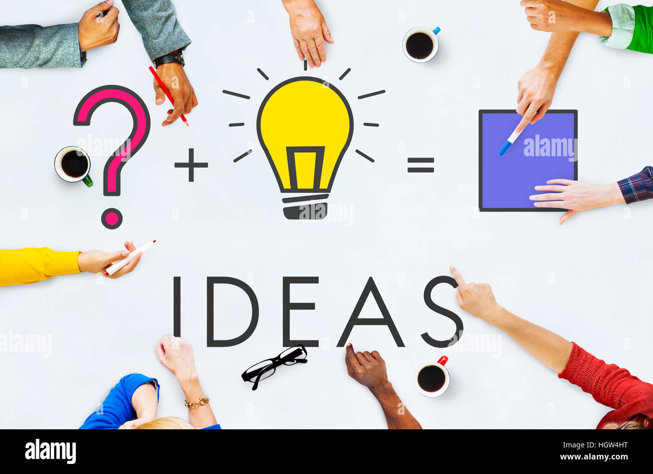 Creative Curiosity Ideas Equation Concept Stock Photo - Alamy