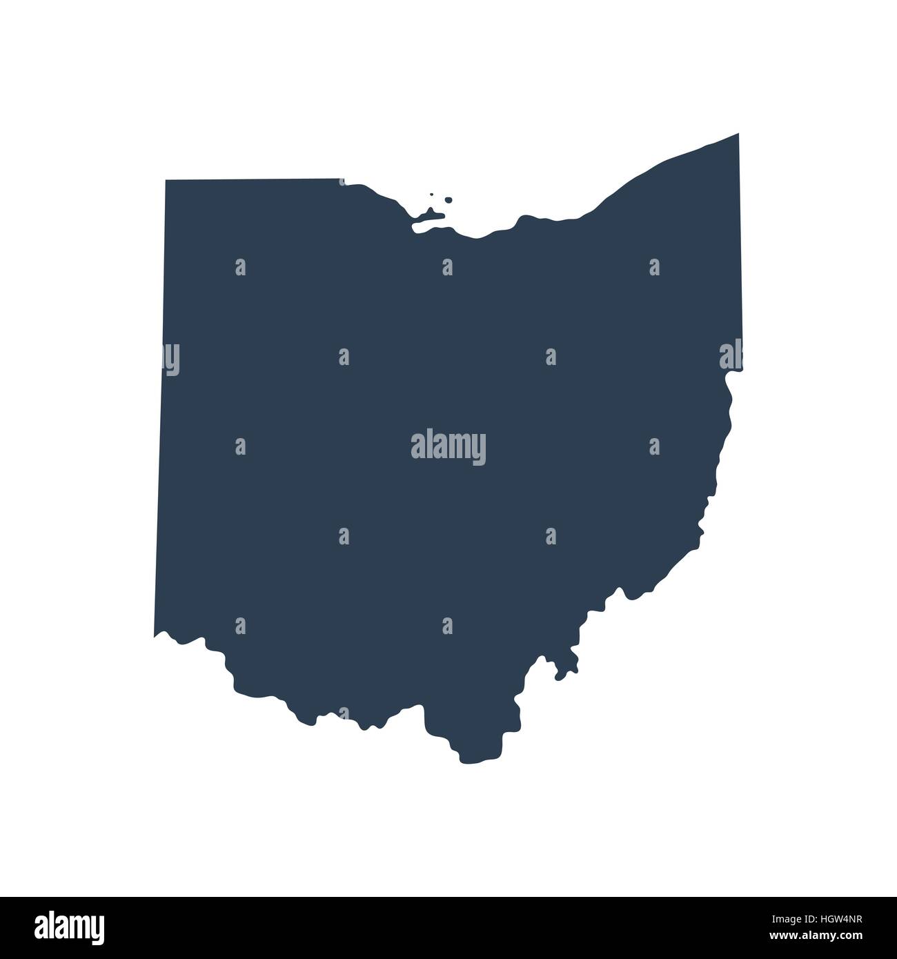 map of the U.S. state Ohio Stock Vector Image & Art - Alamy