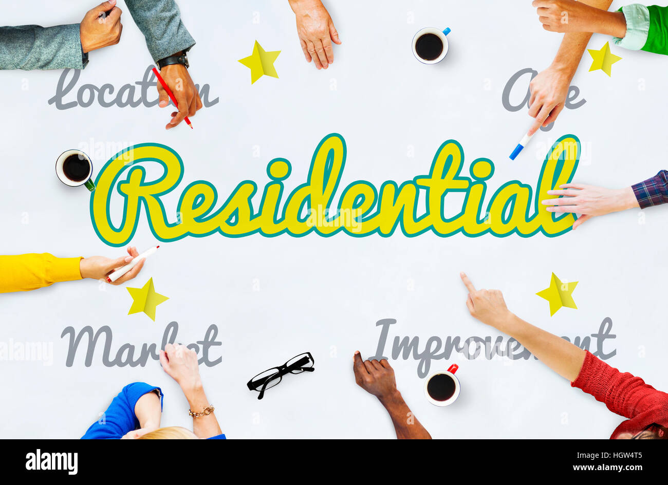 Real Estate Fancy Font Concept Stock Photo - Alamy