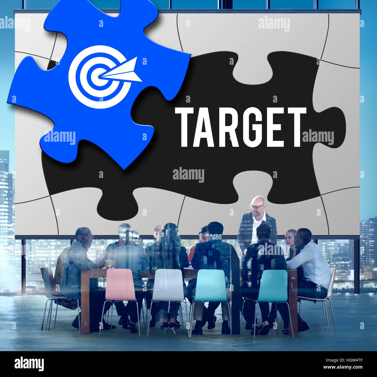 Achievement Success Goals Target Jigsaw Puzzle Concept Stock Photo - Alamy