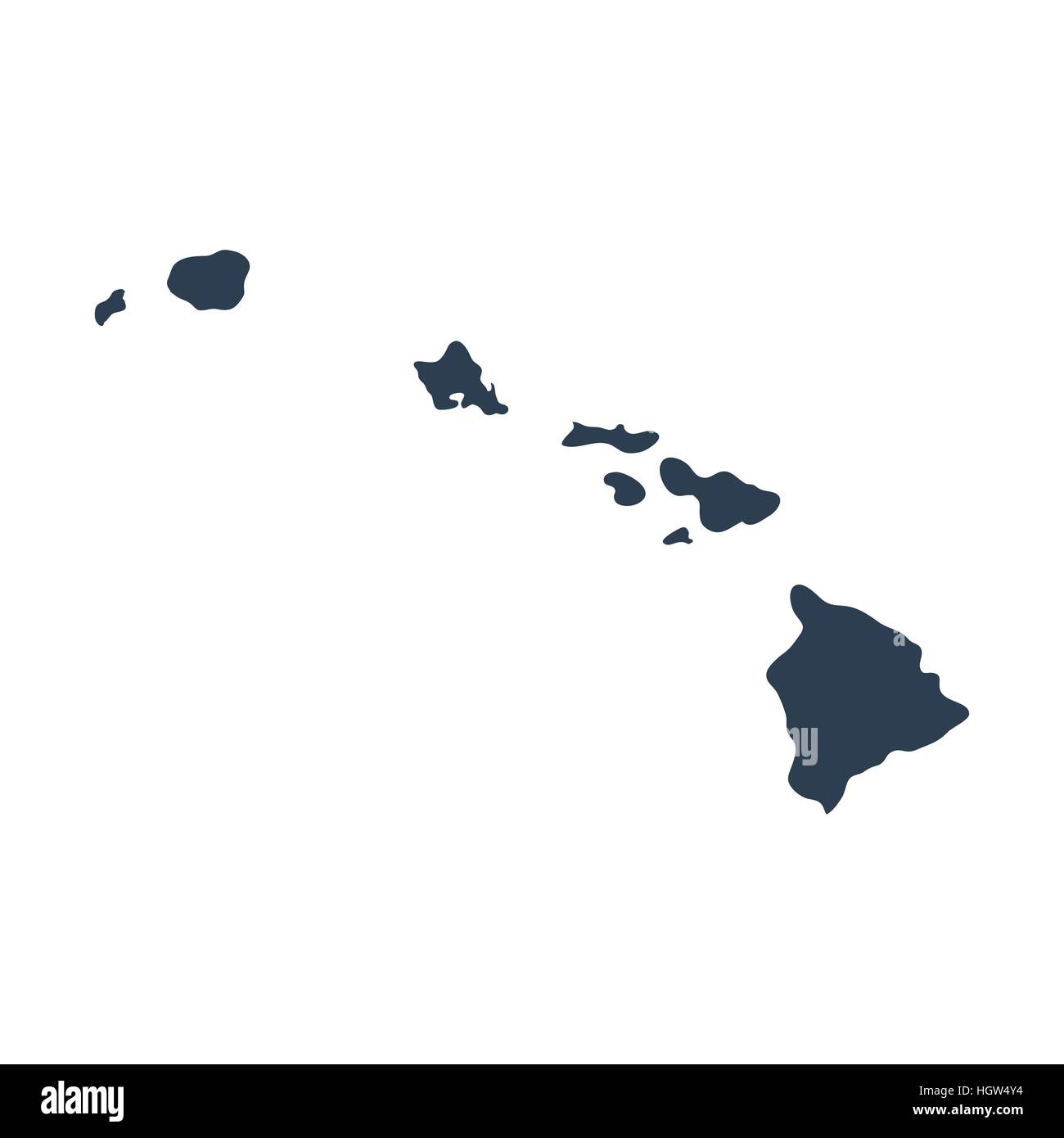 Hawaiian islands map hi-res stock photography and images - Alamy