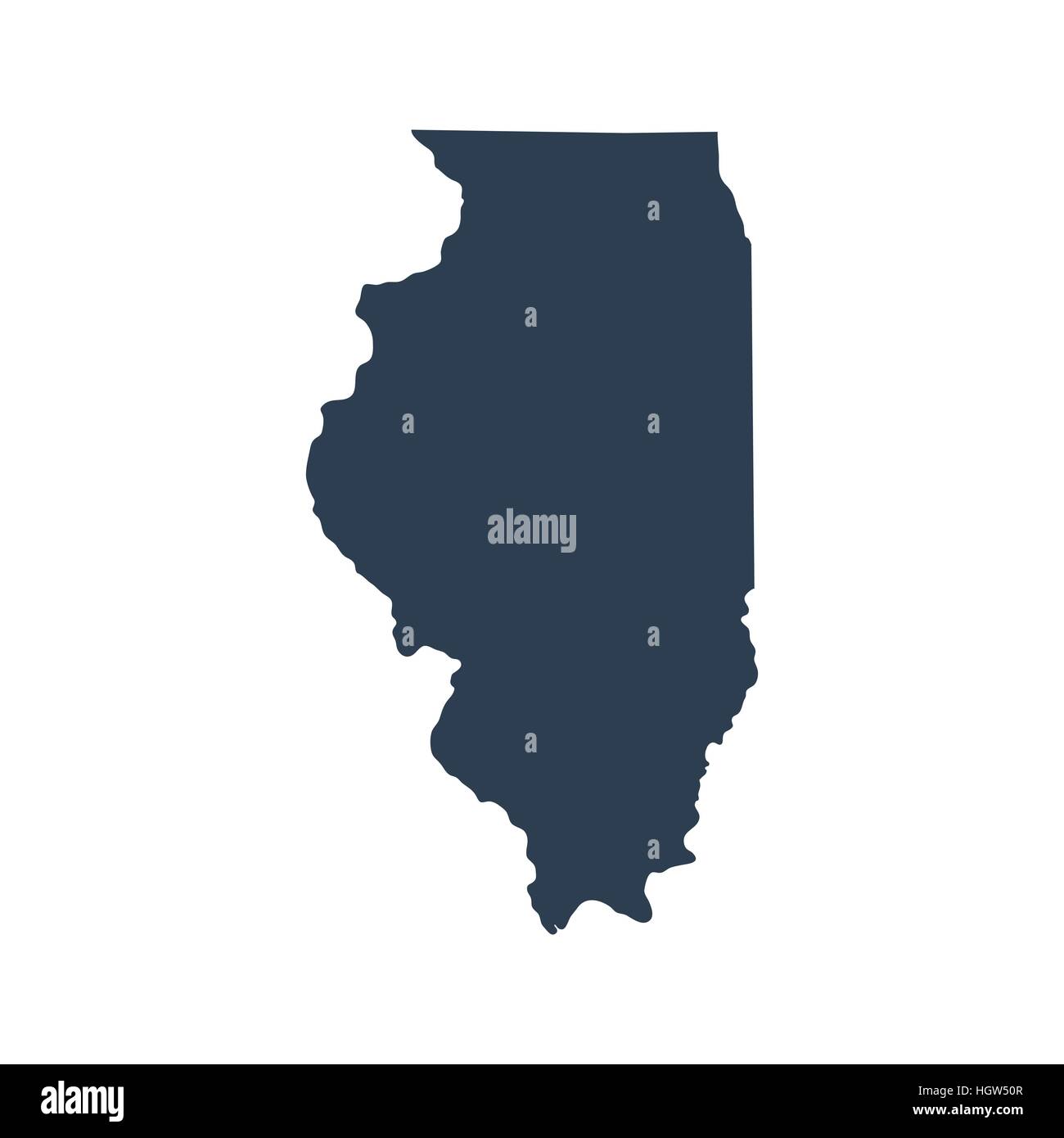Illinois map us state Stock Vector Images - Alamy