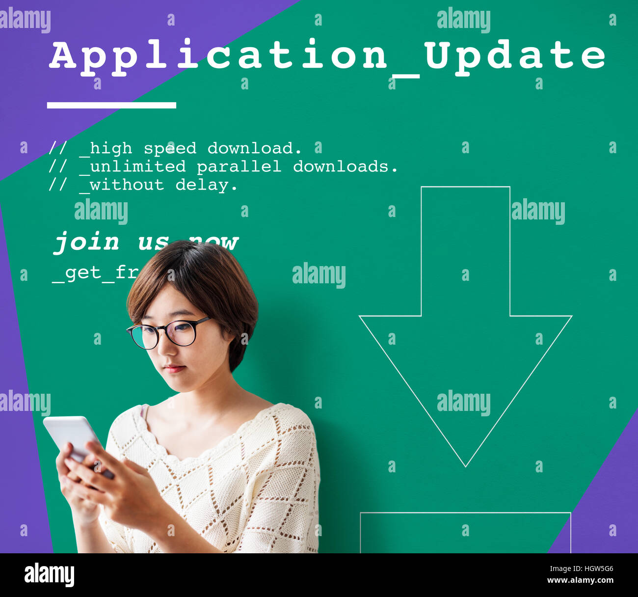 Fresh Update Modern Technology Concept Stock Photo - Alamy