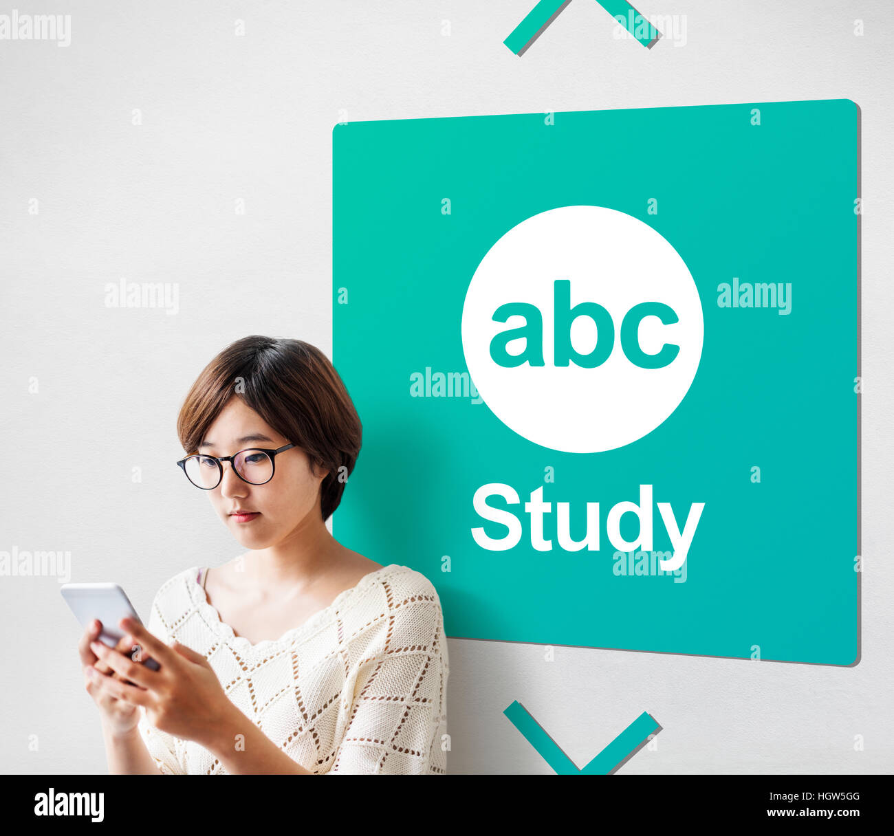 Literacy ABC Icon Alphabet Concept Stock Photo - Alamy