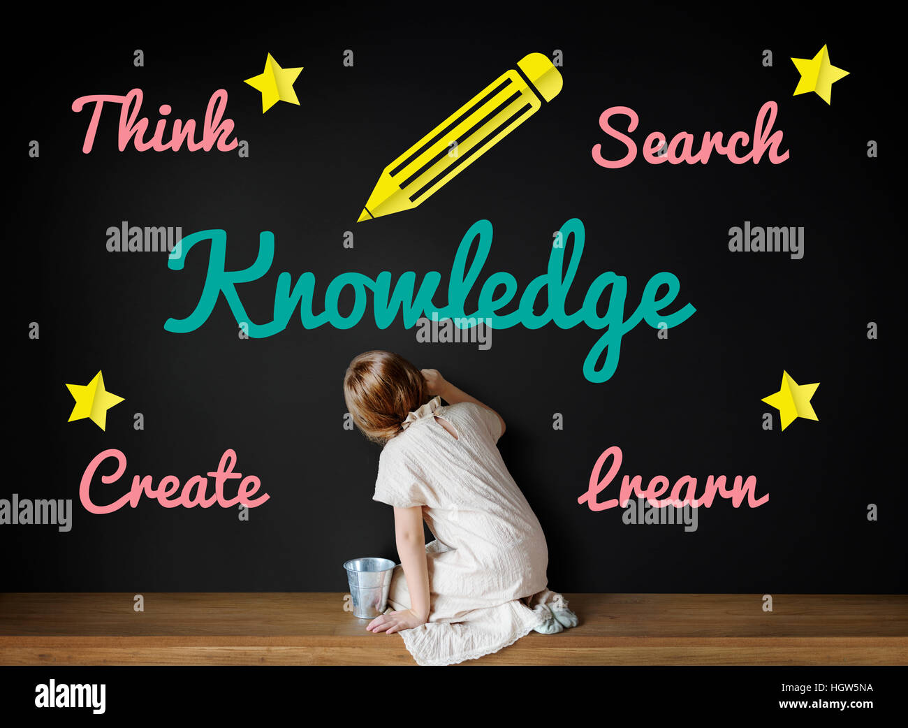 School Knowledge Study Pencil Concept Stock Photo - Alamy
